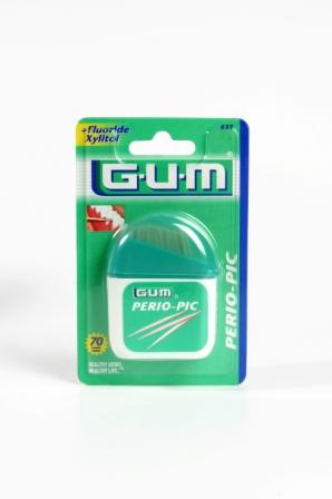 GUM Perio-Pic párátka s fluoridy a xylitolem, 70 ks - Profimed.cz